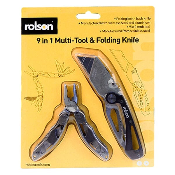 Rolson 9 in 1 Multi Tool & Folding Knife | BatteryPower-Zone