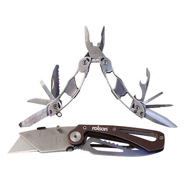 Rolson 9 in 1 Multi Tool & Folding Knife | Battery Power-Zone
