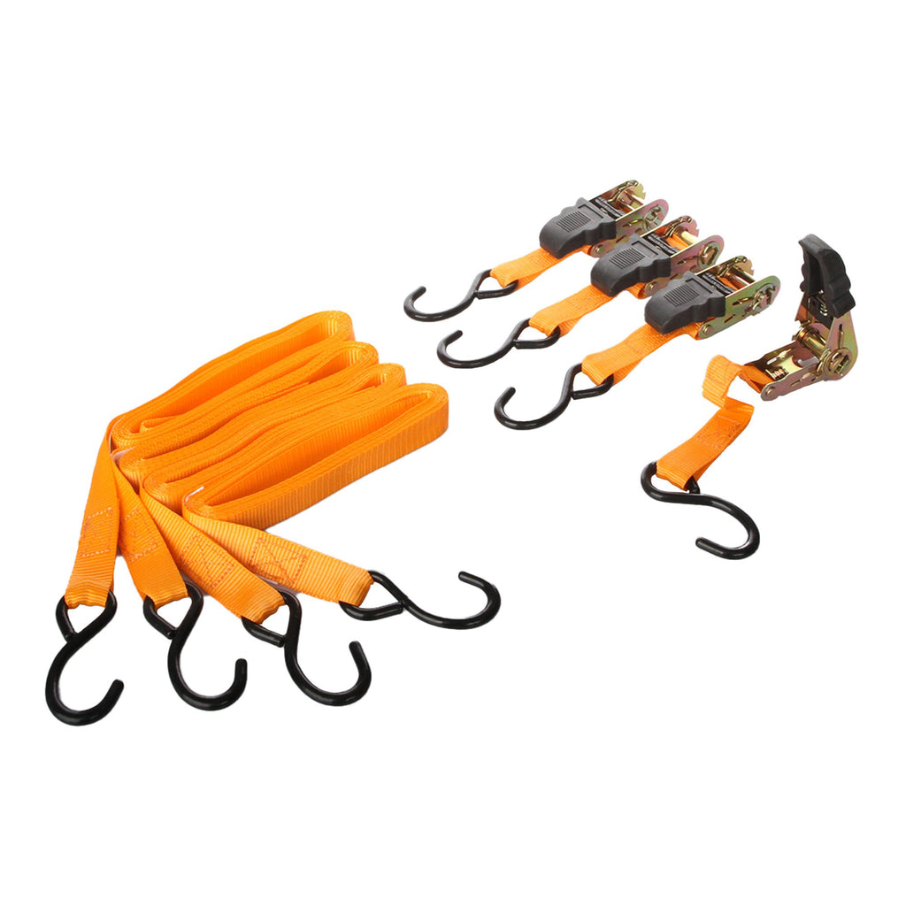 Rolson 4 Piece Ratchet Tie Down Set 25mm x 4.5m | BatteryPower-Zone