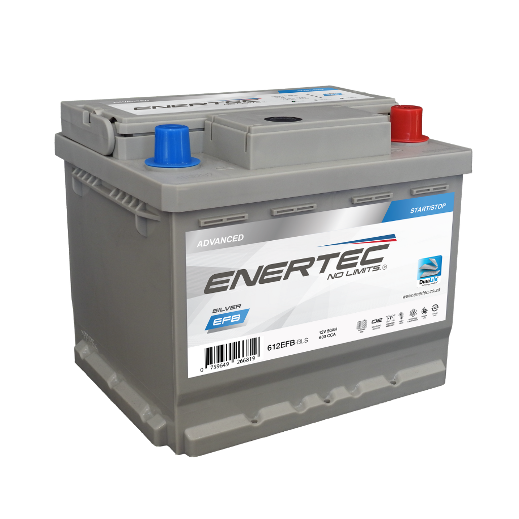 612EFB-BLS 12V 50Ah Enertec Silver EFB Automotive Battery | Battery ...