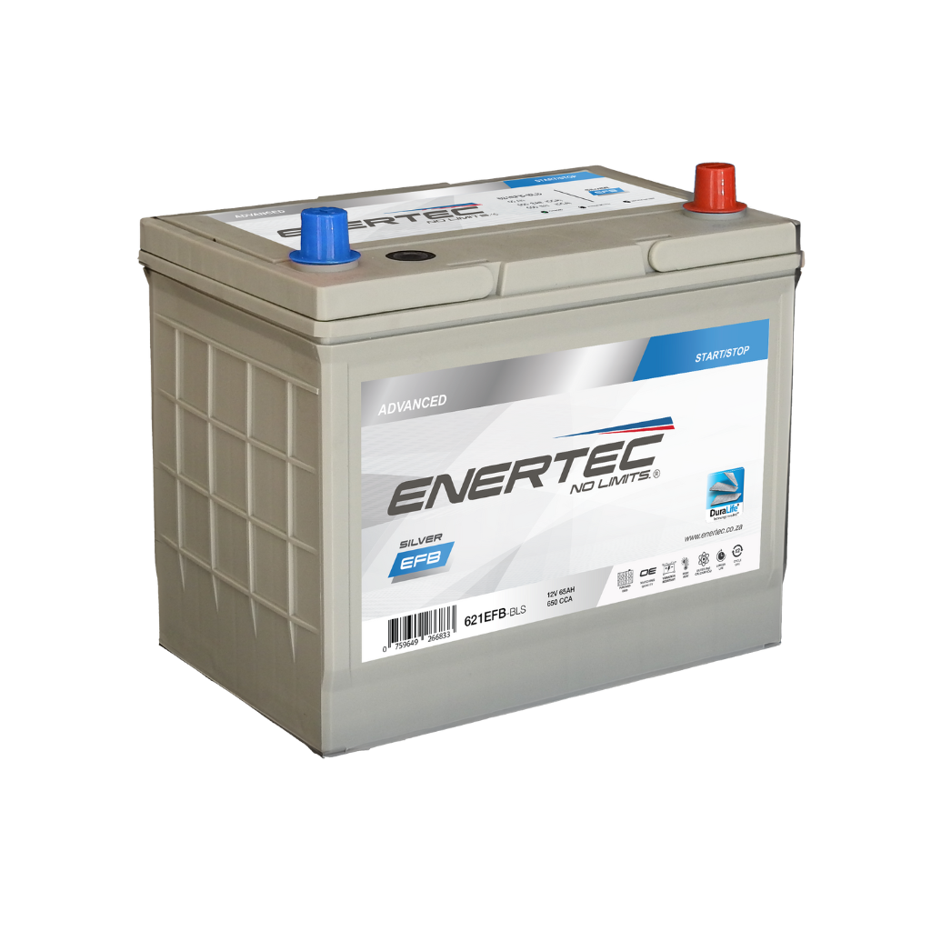 621EFB-BLS 12V 65Ah Enertec Silver EFB Automotive Battery | Battery Power-Zone