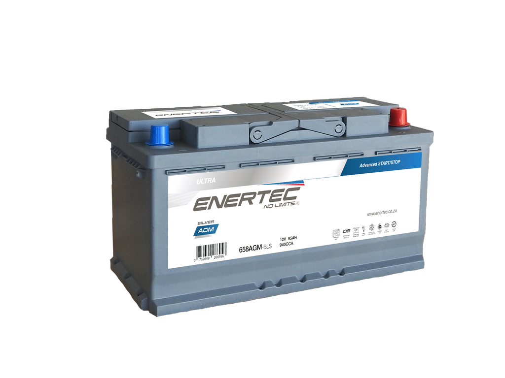 658AGM-BLS 12V 95Ah Enertec Silver Lead-Acid Automotive Battery ...