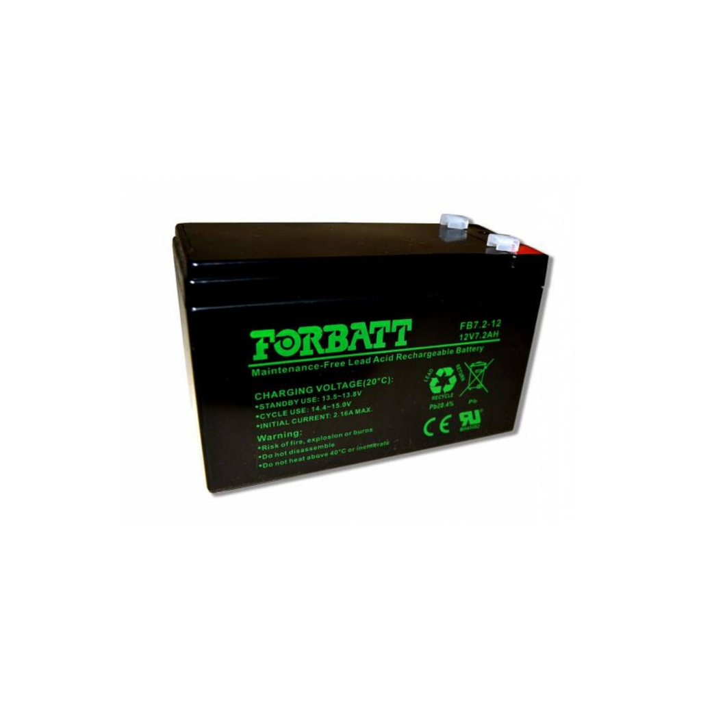 12V 7.2Ah F2 VRLA AGM Forbatt Battery | Battery Power-Zone