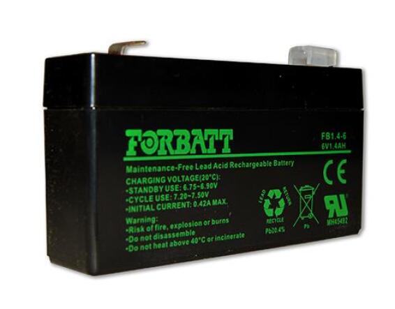 6V 1.4Ah VRLA AGM Forbatt Battery | Battery Power-Zone
